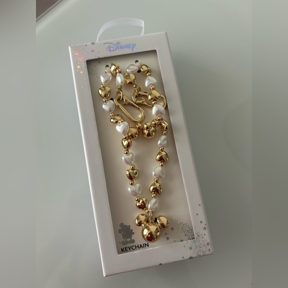 Disney | Accessories | Disney Gold And Pearl White Mickey Strap ...
